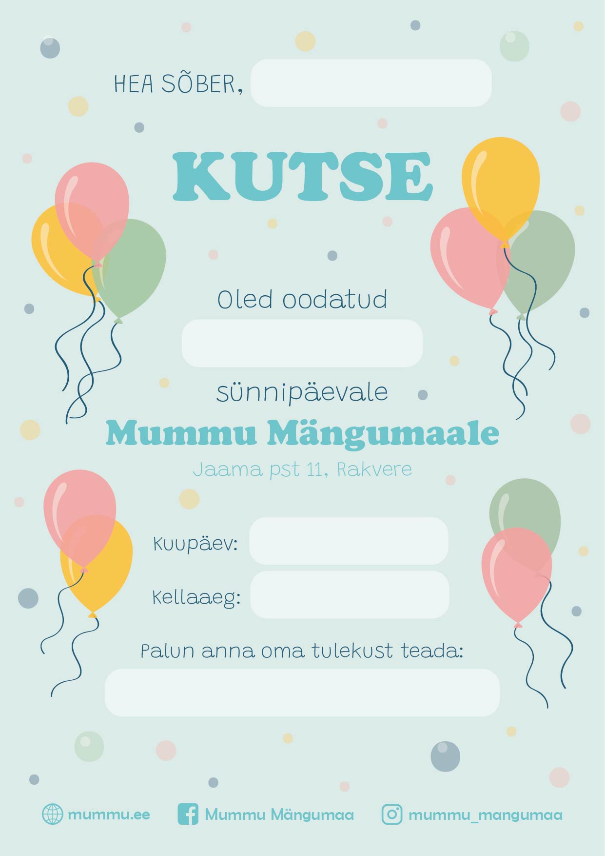 Kutse – Mummu Mängumaa